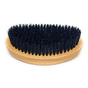 THEFANSI Original Beard Brush for Men With 100 First Cut Boar Bristles. Made in Pear Wood and Firm Bristles. THEFANSI Hair Brush Keeps hair clean, healthy, shiny and protected