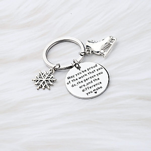 SEIRAA Skating Coach Gift Roller Skating Ice Skate Jewelry May You be Proud of The Work You Do for Skating Lover (Skating Keychain)