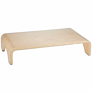 EARTHLITE Wooden Step Stool - 4'' High, Large Surface, Strong & Stable Bed Step, Foot Stool, Massage Step-Up