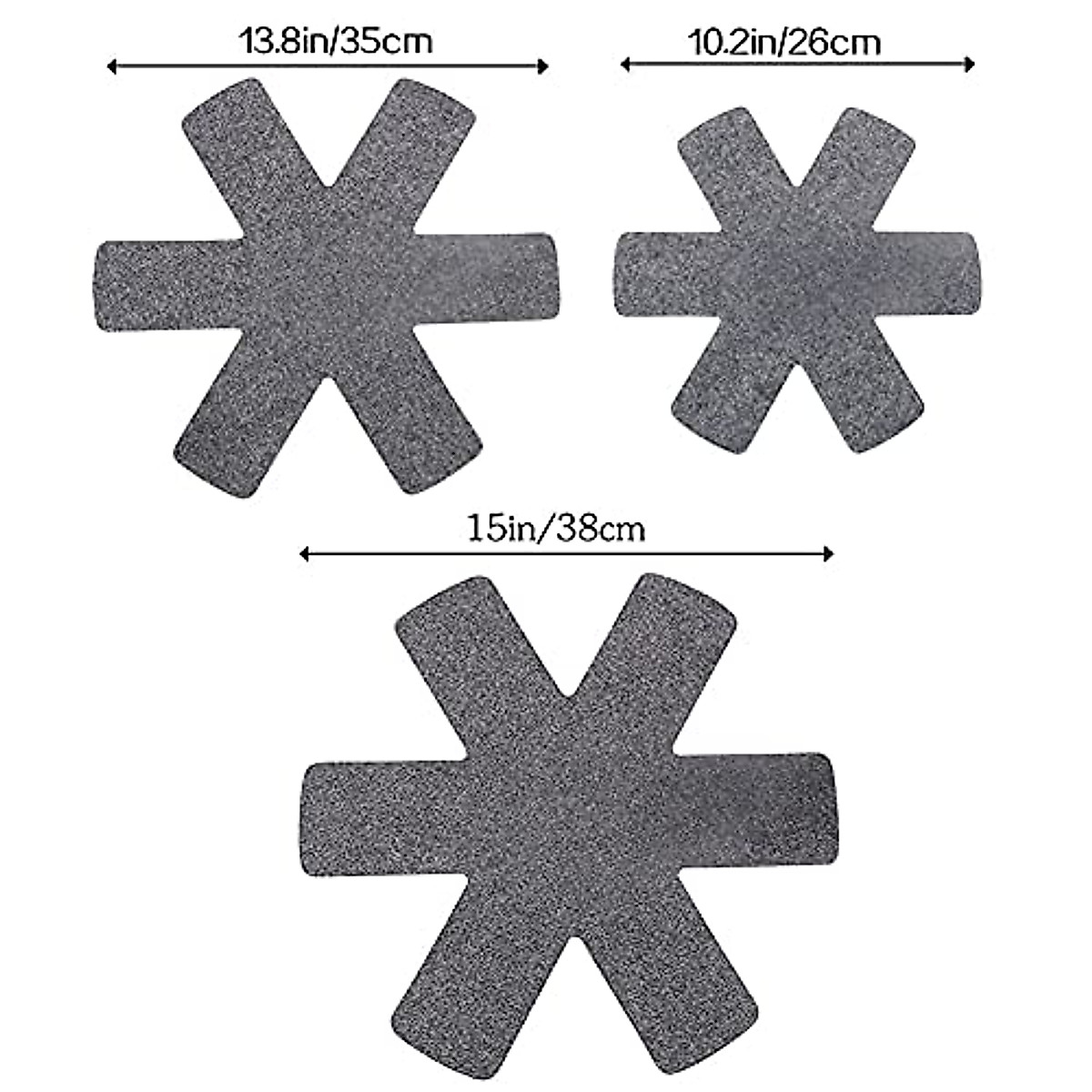 Pot and Pan Protectors, Set of 12 and 3 Different Size, Pot Dividers Pads/Stacking Pan Protectors/Pan Separators Pads for Protecting and Separating Pots and Pans