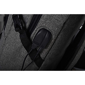 Laptop Travel Backpack - Adjustable Shoulder Straps, Zippered Compartments with Side Pockets for Water Bottle or Umbrella. Headset and USB Charging Port. Perfect for School, Business or Traveling.