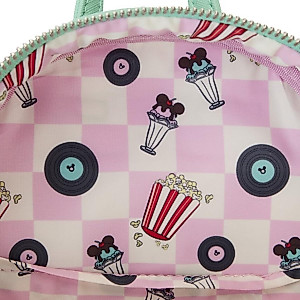 Loungefly Mickey & Minnie Date Night Drive-In Lenticular Mini Backpack Standard