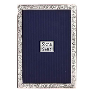 Siena 8x10 Silver Engraved Deco Picture Frame, Boutique Quality Photo Frame, Collection (925 Sterling Silver)