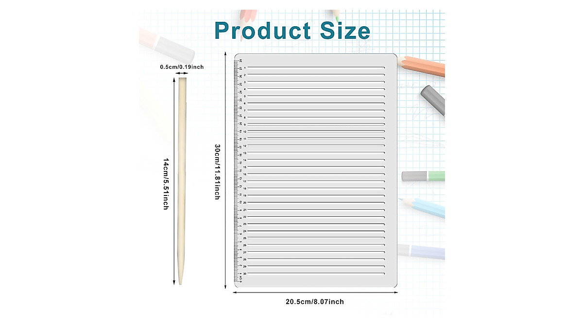 Line Stencil Straight Line Template for Journaling and Drawing