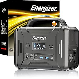 Energizer Portable Power Station PPS320 320Wh LiFePO4 Battery 110V/300W Pure Sine Wave AC Outlet PD100W Fast Charging Solar Generator