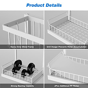 Atorica Under Sink Organizer, Pull Out Cabinet Organizer 2-Tier Slide Out Under Cabinet Storage, Multi-Use Under Kitchen Bathroom Sink Organizers and Storage