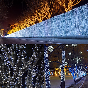 WATERGLIDE 1000 LED Christmas String Lights, 328 FT Green Wire LED Decorative Fairy Lights with Remote & 8 Modes, Waterproof for Outdoor Xmas Holiday Party Garden Wedding Home Decor, Cool White