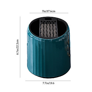 Knife Block Holder, Retrosohoo Round Universal Knife Block without Knives, Multifunctional Rotatable Kitchen Knife Holder Space Saver Organizer Detachable for Easy Cleaning (Green)