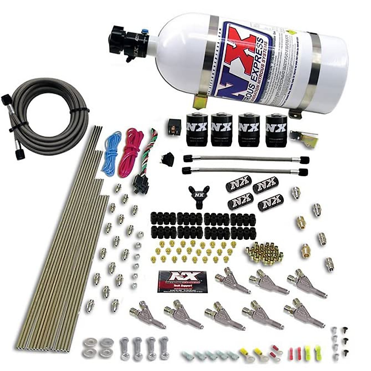 Nitrous Express - 8 Cyl EFI SSV Nozzle Nitrous Kit w/10lb Bottle (80016EFI-10)