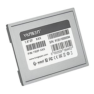 KingSpec Yansen 128GB 1.8" ZIF 40pin SSD Solid State Disk SM2236 Controller Compatible with Compact PC, Old Laptop and Media Player