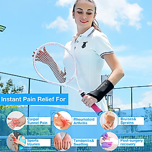 Tolaccea Wrist Ice Pack Wrap & Heating Pad Microwavable Hot & Cold Therapy Wrist Brace for Pain Relief of Carpal Tunnel, Rheumatoid Arthritis, Tendonitis, Sports Injuries, Swelling, Bruises & Sprains