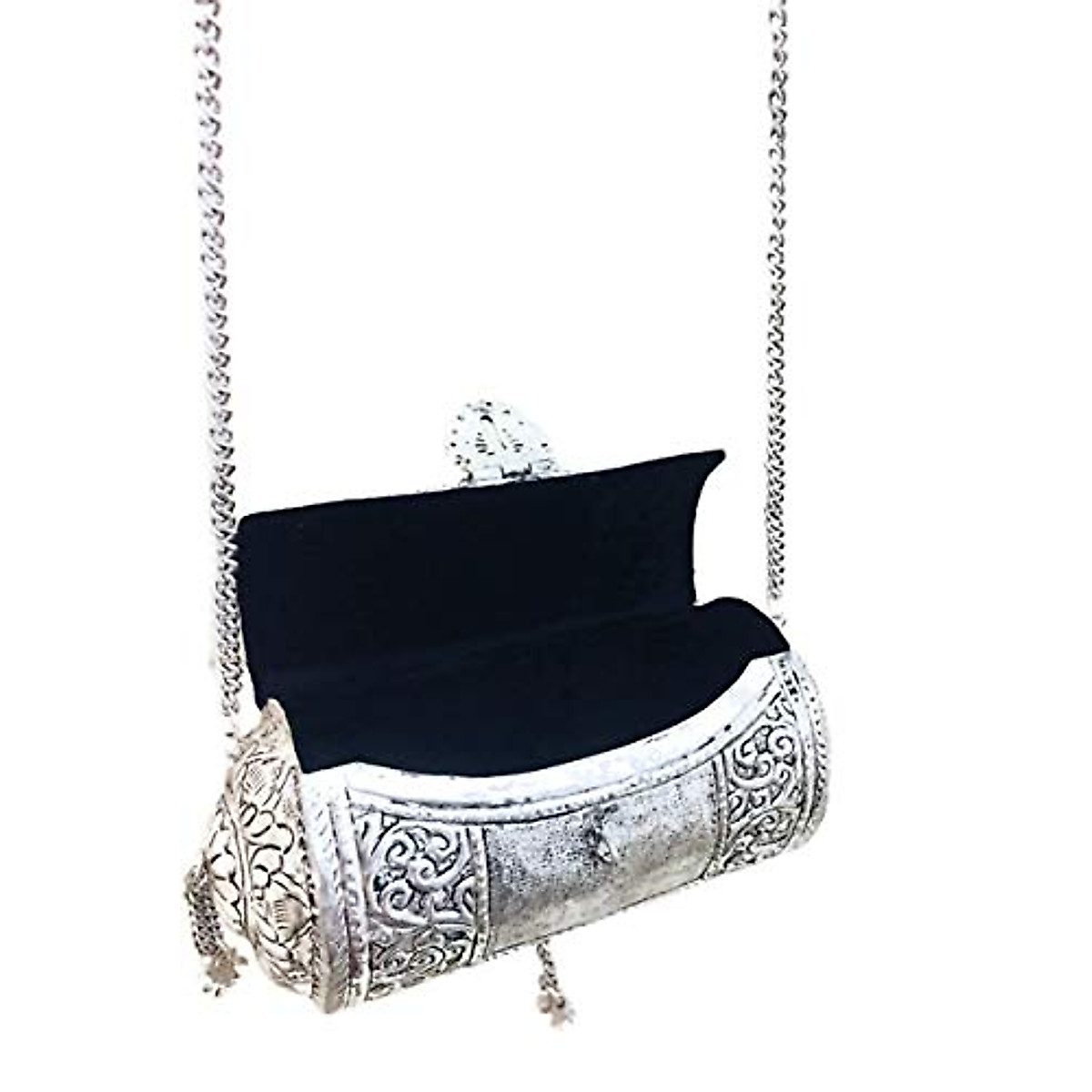 Women Silver Handmade Ethnic gift Brass Metal bag antique bridal clutch