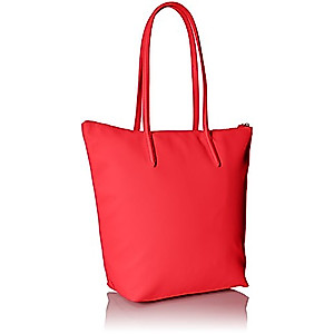 Lacoste Women's L.12.12 Concept Vertical Shopping Tote Bag, Navy/Iberis Red, One Size