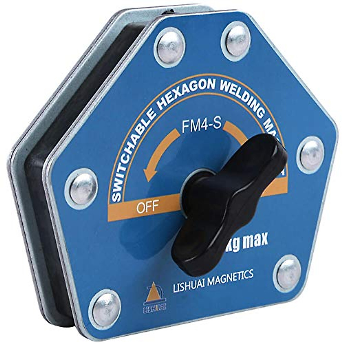 Multi-Angle Welding Magnets Holder Tool - Neodymium Magnetic Welding square, 55LBS Strong Hand Tools With Switch, Hexagon Multi-Angle Magnets: 30°, 45°, 60°, 75°, 90°, 105°, 120°, 135°, 150°(Small)