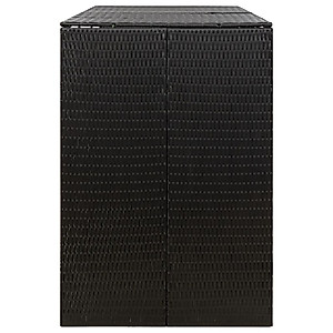 loibinfen Garbage Can Storage, Trash Can Enclosure, Garbage Can Shed for Outdoor Patio Yard Garden, Triple Wheelie Bin Shed Black 81.5"x31.5"x46.1"