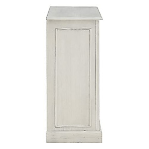OSP Home Furnishings Country Meadows 2-Shelf Bookcase, Antique White