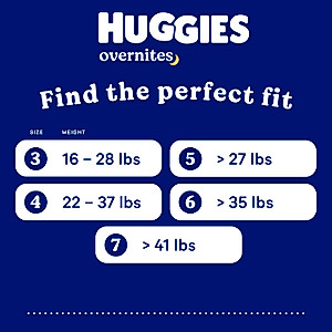Huggies OverNites Diapers, Size 5, Big Pack, 52 Count