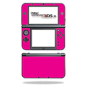 MightySkins Skin Compatible with New Nintendo 3DS XL (2015) Cover wrap Sticker Skins Solid Hot Pink