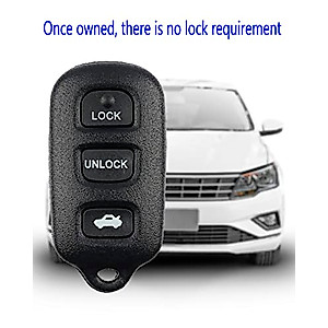 Key Fob Keyless Entry Remote Replacement for Toyota Camry 2000 2001 2002 2003 2004 2005 2006/2002-2006 Solara with FCC ID：GQ43VT14T (Set of 2)