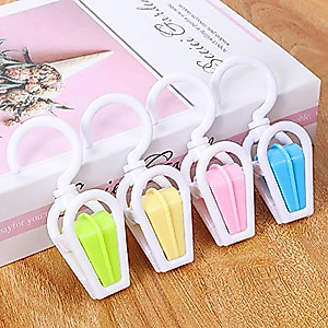 ccHuDE 10 Pcs Portable Plastic Strong Swivel Hook Rotating Laundry Hanging Hook Clothes Pins Beach Towel Clip