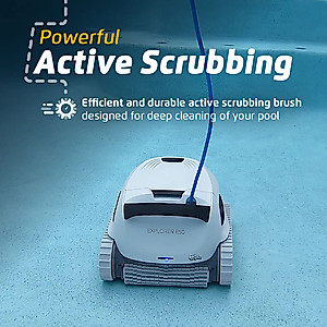 Dolphin Explorer E50 Wi-Fi Automatic Robotic Pool Vacuum Cleaner Includes Caddy for Easy Transport and Store, Ideal for Inground Pool Up to 50 Feet in Length