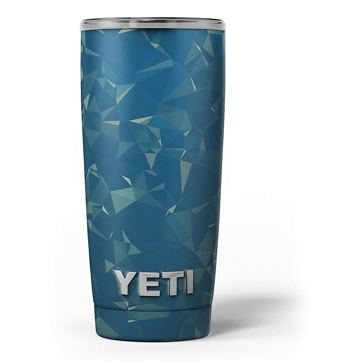 Design Skinz Blue Geometric V10 - Skin Decal Vinyl Wrap Kit Compatible with The Yeti Rambler Cooler Tumbler Cups