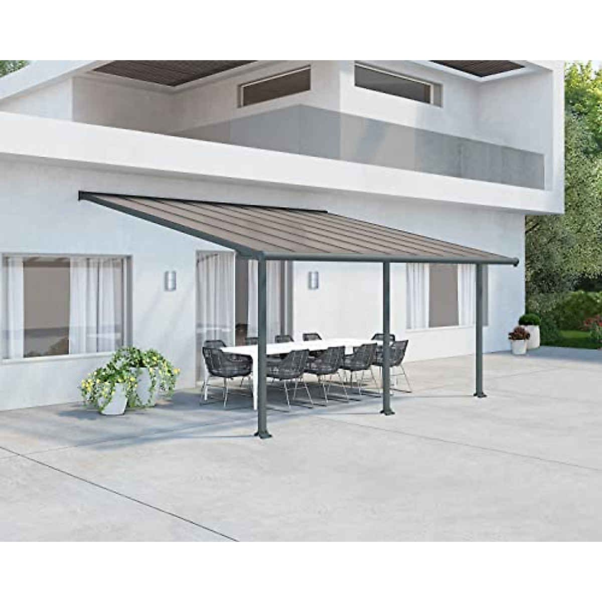 Palram - Canopia Olympia Patio Cover - 10' x 18' - Gray/Bronze