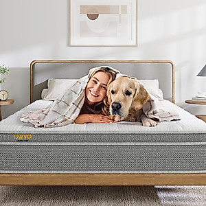 DWVO Full Size Mattress -12 Inch Mattress in a Box, Hybrid Spring Mattress with Cooling-Gel Memory Foam and Individual Pocket Coils for Motion Isolation & Balance Support