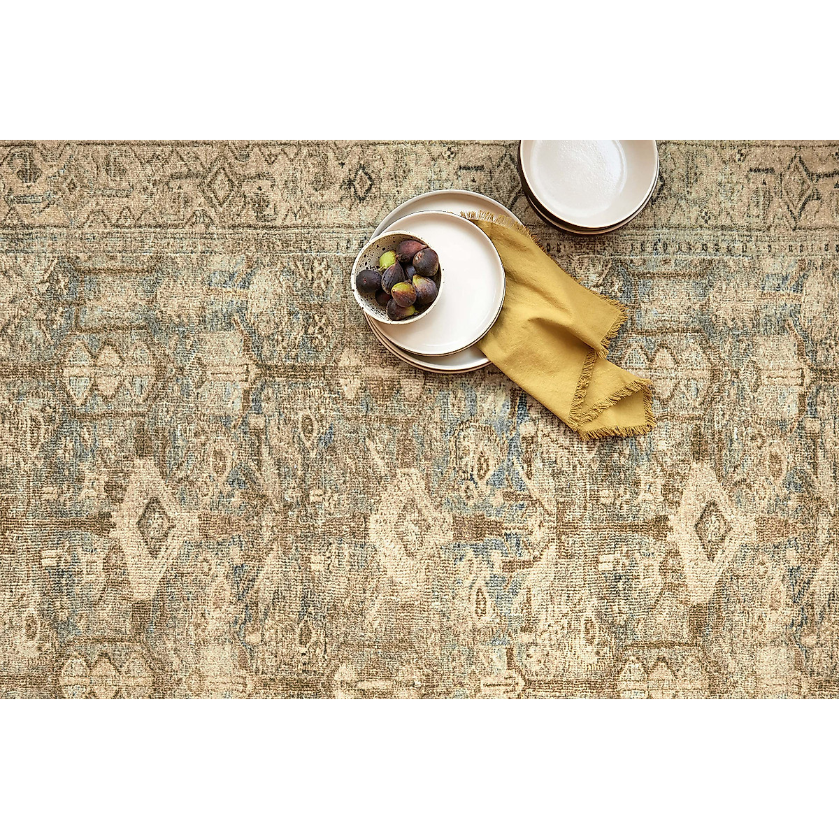 Loloi II Margot Collection MAT-04 Antique / Sage 5'-0" x 7'-6", .38" Thick, Area Rug, feat.CloudPile, Soft, Durable, Printed, Medallion, Low Pile, Non-Shedding, Easy Clean, Living Room Rug