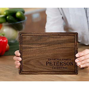 Personalized Cutting Board - Custom Engraved Wood Charcuterie Boards - Unique Christmas, Wedding, Bridal Shower, Anniversary, Housewarming, Real Estate Closing Gift Idea For Couples, Friends, Family