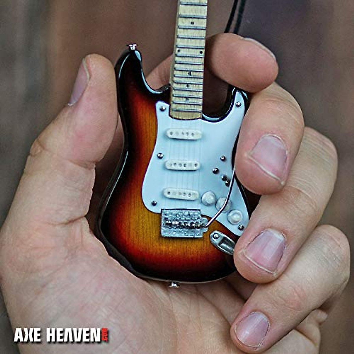 FanMerch 6" Collectible Sunburst Fender Stratocaster Guitar - Miniature Guitar Replica