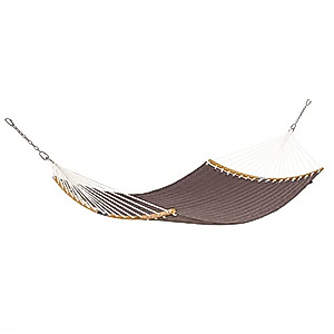 Classic Accessories Ravenna 81 x 55 Inch Quilted Double Hammock, Dark Taupe