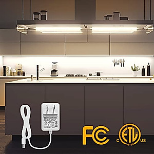 yotutun Under Cabinet Lighting Kit, 8 PCS RGB LED Strip Lights with APP Remote and Adapter, Under Counter Lights for Kitchen Cabinets , Shelf, Desk, Corner, Closet, Showcase (RGB)