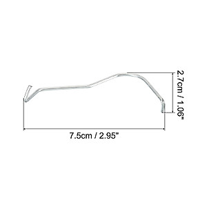 PATIKIL 3x1.1 Cage Door Hook, 10Pcs Stainless Steel Durable Singe Wire Water Pipe Latch Hook for Locking and Fixing Rabbit Pig Poultry Cage, Silver