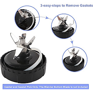 6-Pack Sealing Gaskets 3.2 inch/8.3 cm Rubber Gaskets O-Ring White Replacement Parts for Ninja Professional Blenders BL660 BL770 BL780…