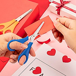 35 Pieces Multipurpose Scissors 2 Inch Blunt Tip Scissors Stainless Steel Paper Scissors with Comfort-Grip Handles for School Office Home, Class Scissors