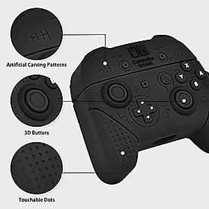 AIRSPO AirPods Pro Case 3D Cute Cartoon Silicone AirPod Pro Case Cover Funny Game Controller Protective Skin for AirPods Pro with Keychain for Girl Boys Teens（Black）