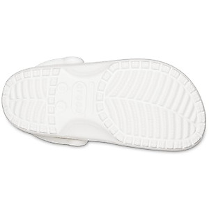 Crocs Unisex-Adult Classic Clog, Clogs for Women and Men, White, 12 Women/10 Men