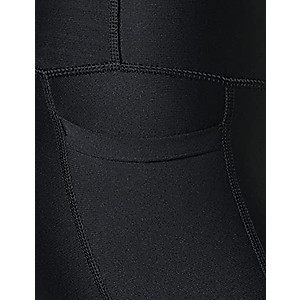 Under Armour womens Heatgear Armour High No-slip Waistband Ankle Leggings , Black (001)/White , Medium