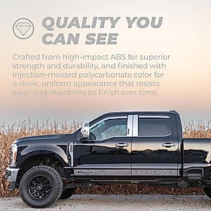 Putco 99-16 Ford SuperDuty Crew Cab (Set of 4) Element Chrome Window Visors