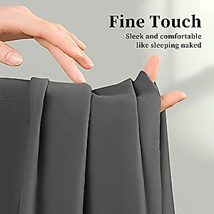 100% Egyptian Cotton Sheets Queen Size,1000 Thread Count Luxury Heavy Bed Sheets Set,Hotel Quality Sateen Weave,Very Smooth Soft with 18" Deep Pocket Sheets 4Pc Set (Charcoal Grey, Queen)