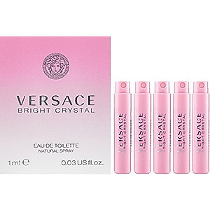 Versace 5 Bright Crystal EDT Spray Sample Women Vial 1 Ml/0.03 oz each