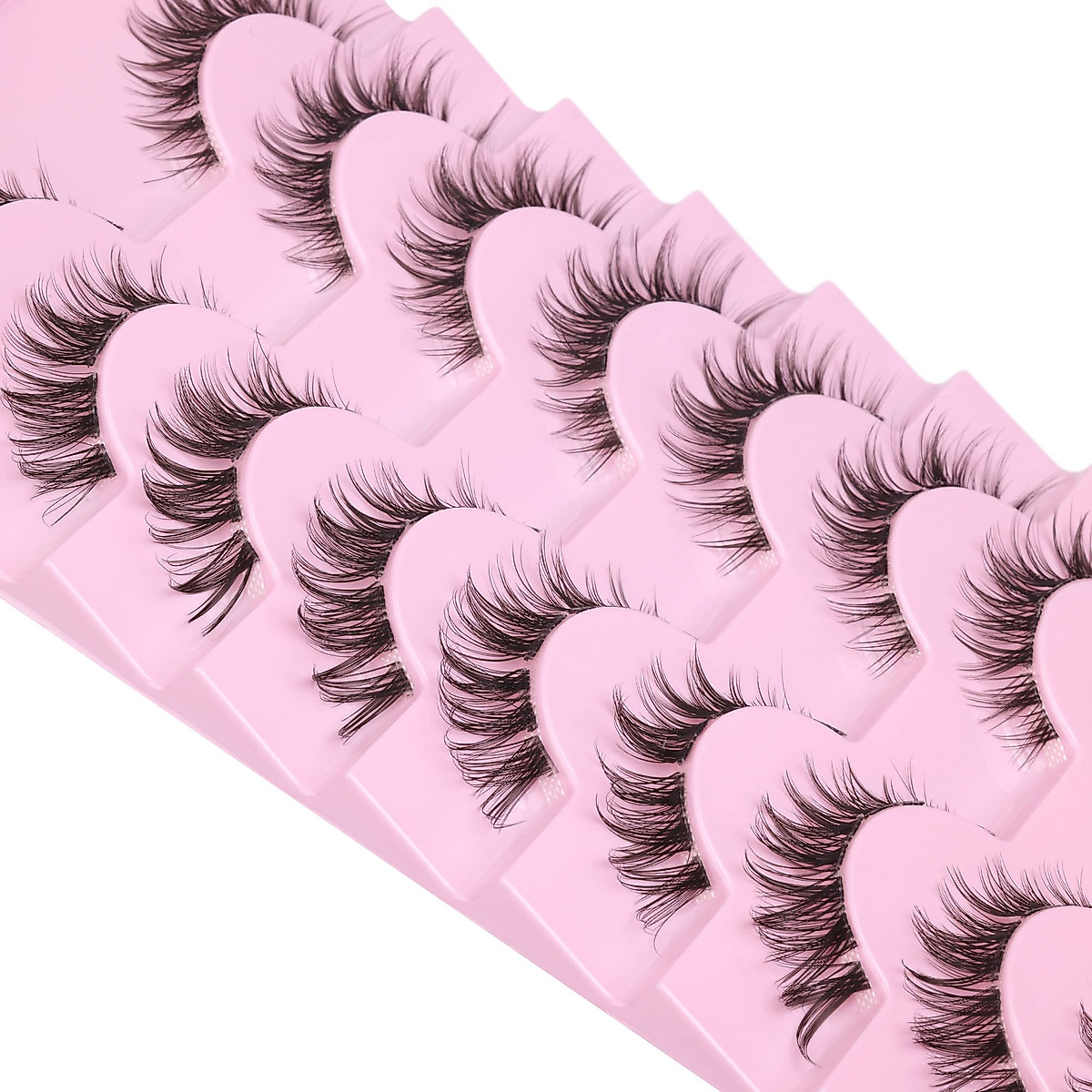 Wispy Lash Clusters 90Pcs Natural Eyelash Clusters Cat Eye Lash Extension Clear Band Cluster Lashes Natural Look Fluffy False Lashes 12MM