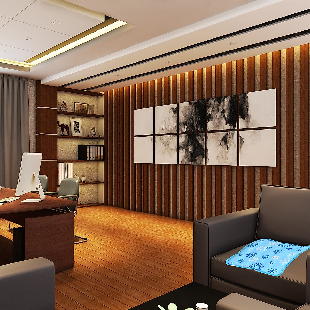 Ice Cushion Cool Ice Pillows Cushion,Water Filling Ice Cushion Chair Pad, Water Filling Ice Cushion Chair Pad,Pet Cushion,Summer Ice Pad,Beaches Cushion,Car Cushion,Office Cushion (14.17 x 14.17")