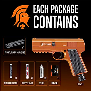 Airsoft Gun Airsoft Pistol CO2 Self Defense .43 Caliber, Home Personal Security Defense for CO2 Cartridges/Rubber Rounds/Pepper Balls