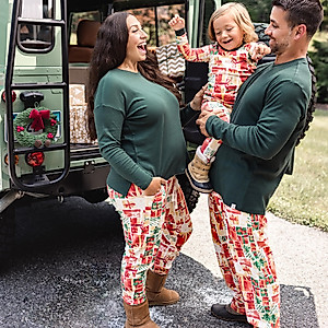 Burt's Bees Baby Baby 1-Piece Family Jammies Matching Holiday Organic Cotton Pajamas, All Wrapped Up, 12 Months