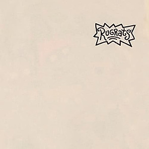 Nickelodeon Ladies 90's Fashion Shirt - Rugrats Angelica and Reptar Long Sleeve with Sleeve Print Tee (Nude, Medium)