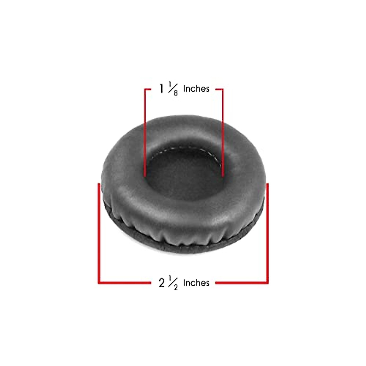 ECS OHLC Oval Foam Leatherette Ear Cushions Replacement for WordSlinger Overhead Headset Pads