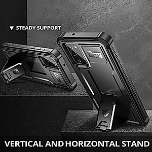 Dexnor for Samsung Galaxy Note 20 5G Case, [Built in Screen Protector and Kickstand] Heavy Duty Military Grade Protection Shockproof Protective Cover for Samsung Galaxy Note 20 Black