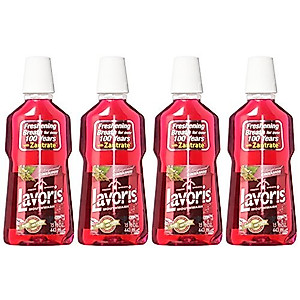 Lavoris Mouthwash Original Cinnamon Flavor, Red, 15 oz Bottles, 443 ml, 4 Piece